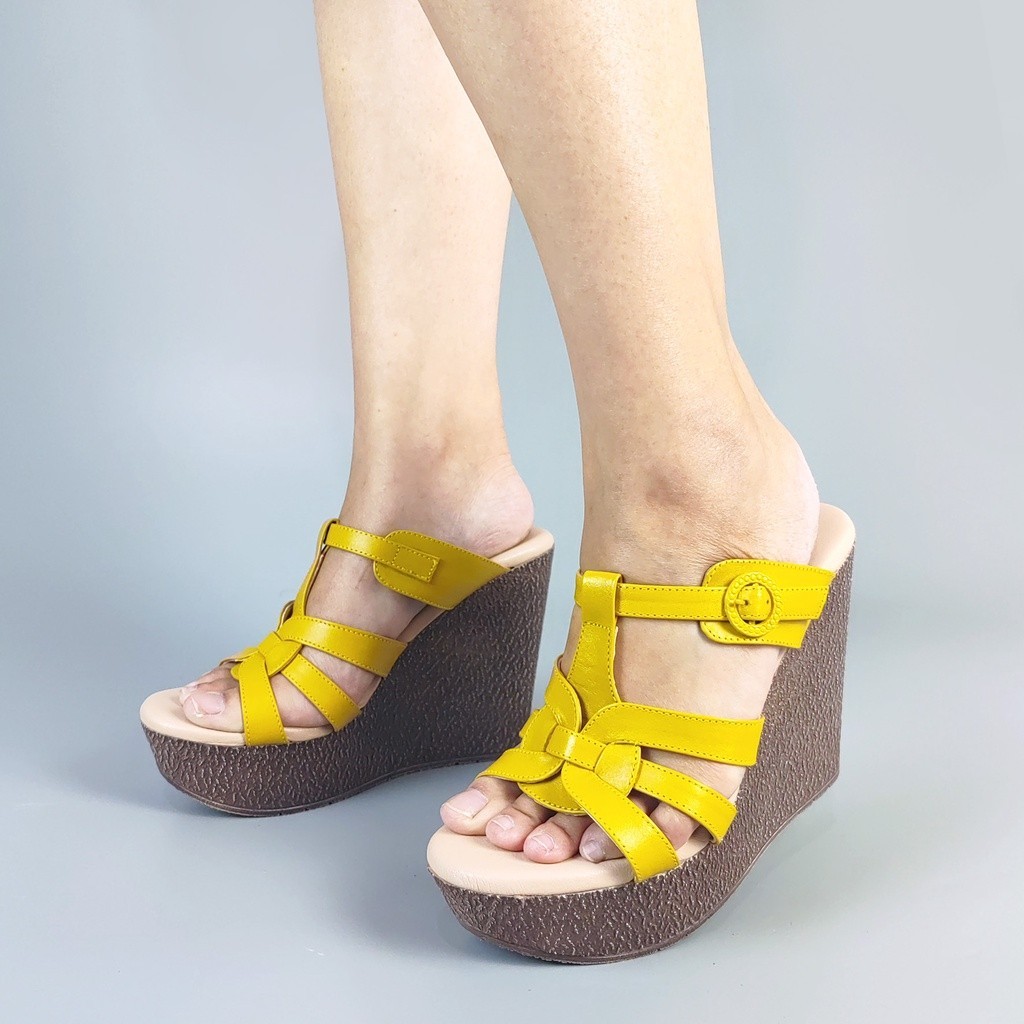 Jual POLLUX CLASSIC WPOMR 58 - SANDAL WEDGES HAK TINGGI BAHAN KULIT ...