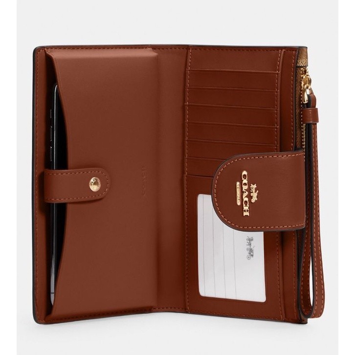 Jual Coach Tech Phone Wallet In Signature Canvas With Lips Print (C2873 ...