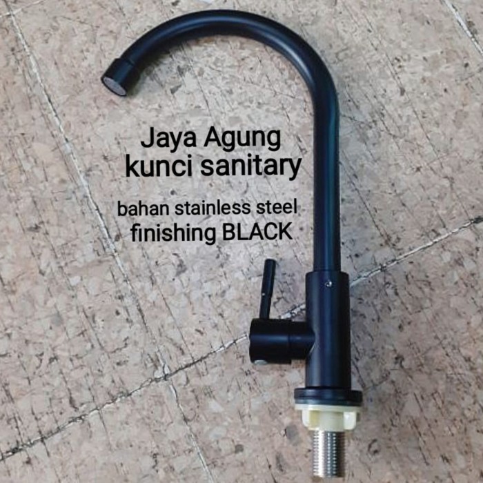Jual KRAN ANGSA MEJA STAINLESS HITAM KERAN AIR SINK CUCI PIRING BLACK ...