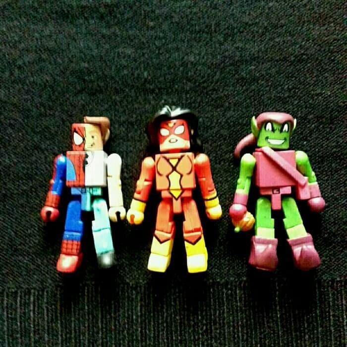 Jual Minimates Marvel Spiderman/Peter Parker.Spiderwoman Dan Green ...