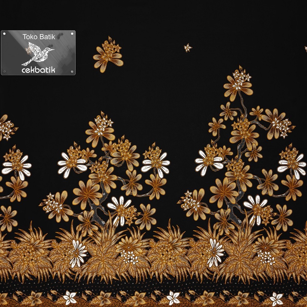 Jual Kain Batik - Motif Pesona Batik Bunga Bunga Hitam Manis V9 ...
