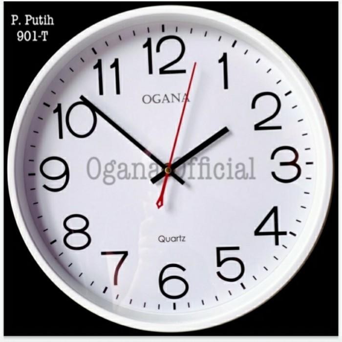 Jual JAM DINDING PUTIH POLOS BESAR MURAH TEBAL | Shopee Indonesia