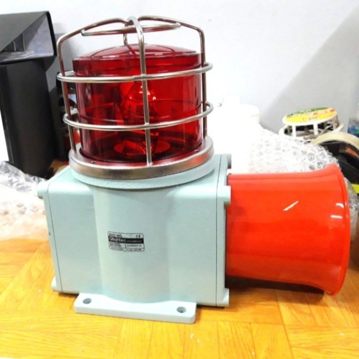 Jual Warning Light Rotary + Sirene 118dBi 220V AC Qlight High Quality ...