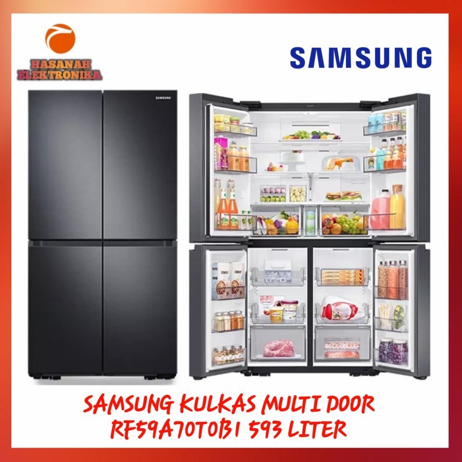 Jual SAMSUNG KULKAS MULTI DOOR RF59A70T0B1 593 LITER NEW 2021 | Shopee ...