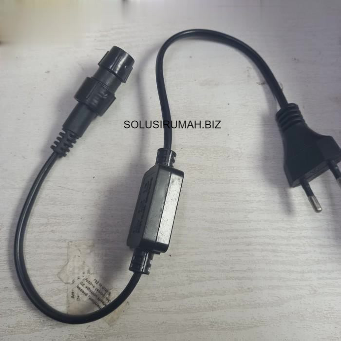 Jual cusss order] adapter LAMPU LED strip adaptor 2 PIN BULAT hitam ...