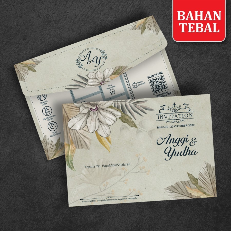 Jual file undangan pernikahan desain klasik modern full color kode B2 ...
