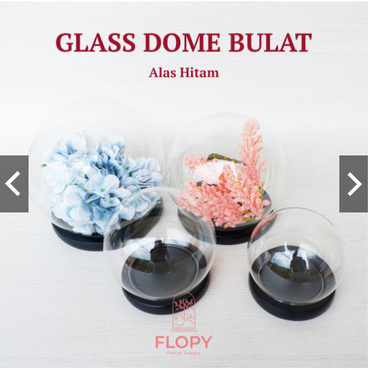 Jual Glass Dome Bulat Alas Hitam / Kubah Kaca / Vase Kaca | Shopee ...