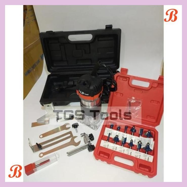Jual MESIN ROUTER TRIMMER PROFIL KAYU SET LENGKAP MATA ROUTER 12PCS ...
