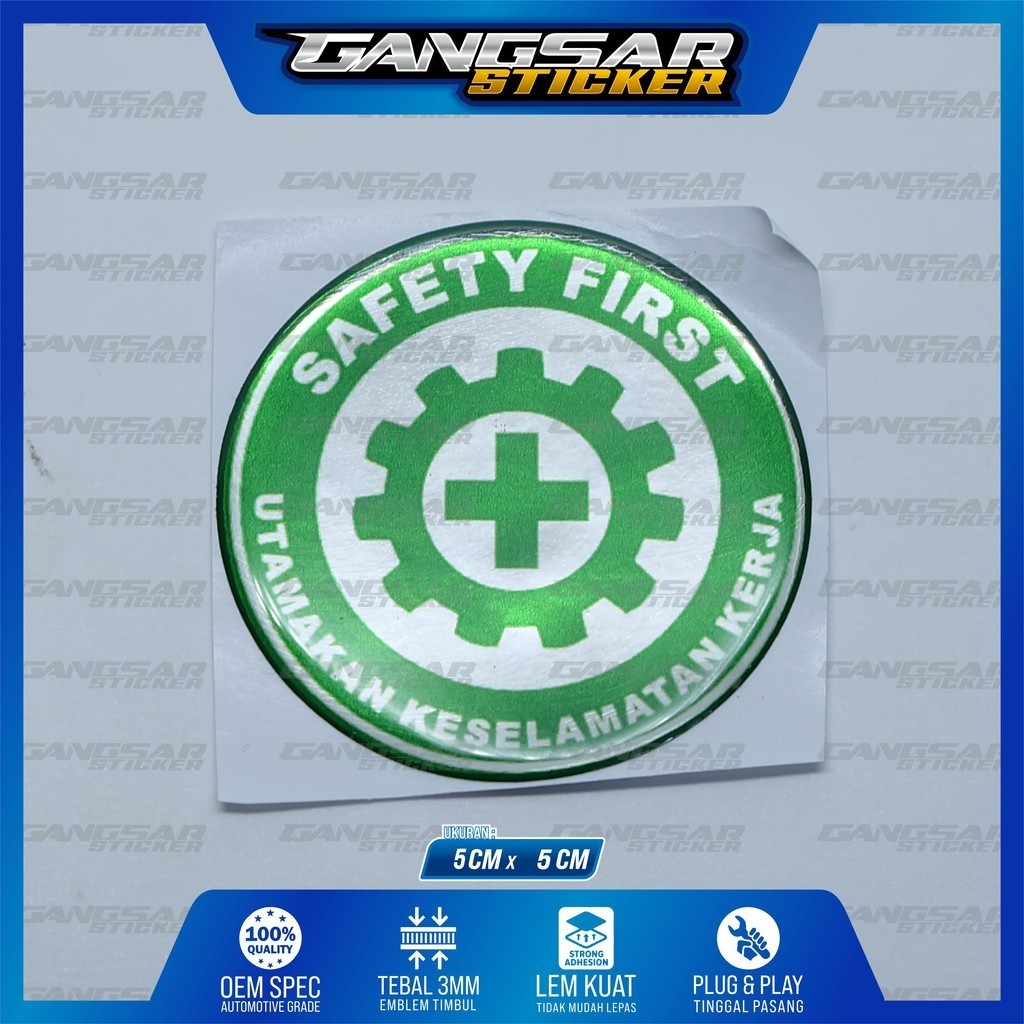 Jual emblem timbul safety first / sticker 3d safety first / sticker ...