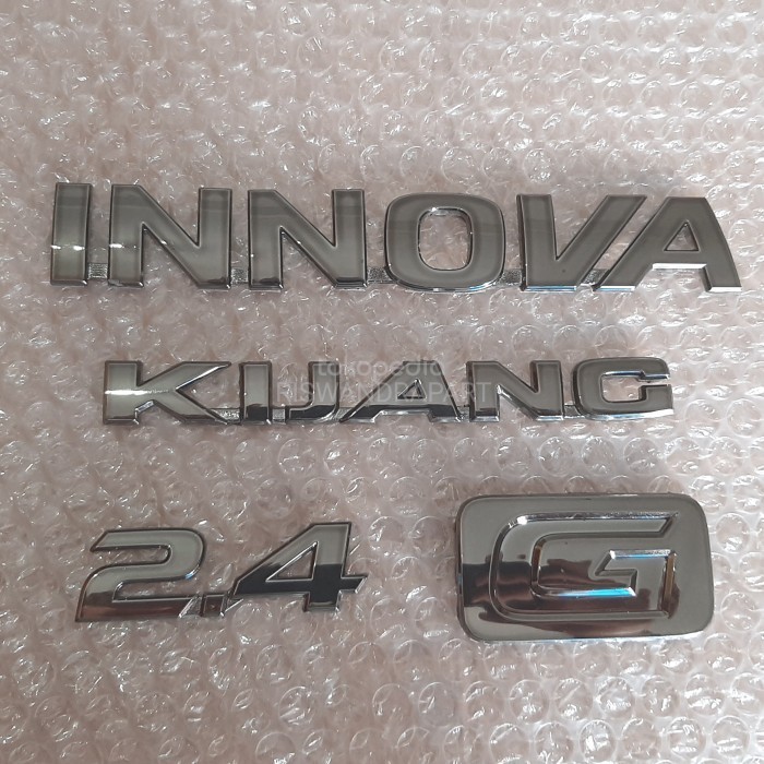 Jual EMBLEM TULISAN INNOVA REBORN INNOVA KIJANG 2.4 G BLACK CHROME 1 ...
