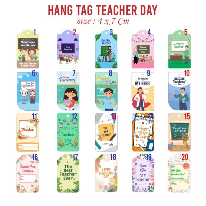 Jual ~^~^~^] Hang Tag Hari Guru Happy Teacher Day Souvenir HangTag ...