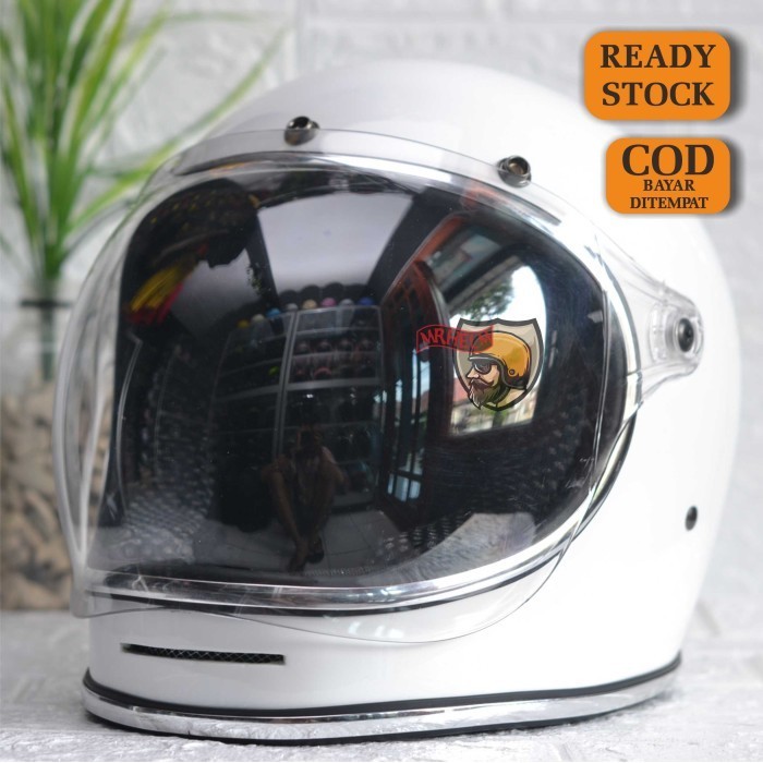 Jual HELM CUSTOM BELL BULLIT WITH VISOR / HELM CLASSIC ( MR HELM ...