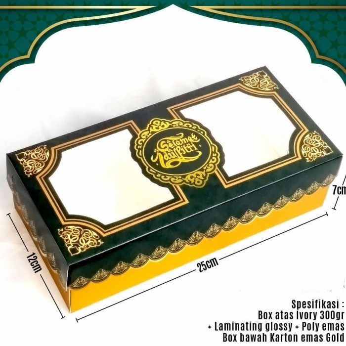Jual Box kue/box bolu gulung lebaran uk 25x12x7cm | Shopee Indonesia