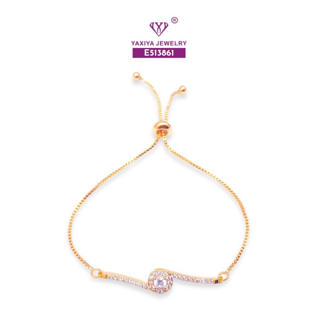 Jual Yaxiya Gelang Serut Permata Perhiasan Lapis Emas 18K 794 | Shopee ...