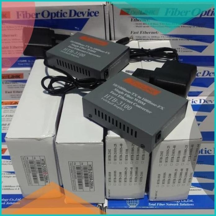 Jual Optical Media Converter Netlink Htb 3100 A B Fiber Rj45 Sepasang