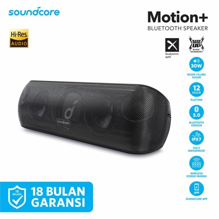 Jual Speaker Bluetooth ANKER Soundcore Motion Plus - A3116 | Shopee ...