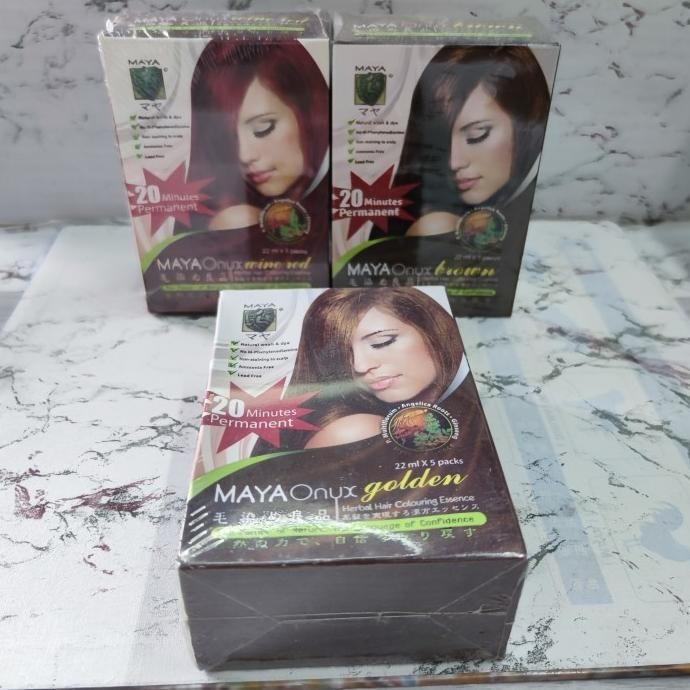 Jual SEMIR MAYA ONYX PER BOX, SEMIR RAMBUT, PEWARNA RAMBUT HERBAL ...