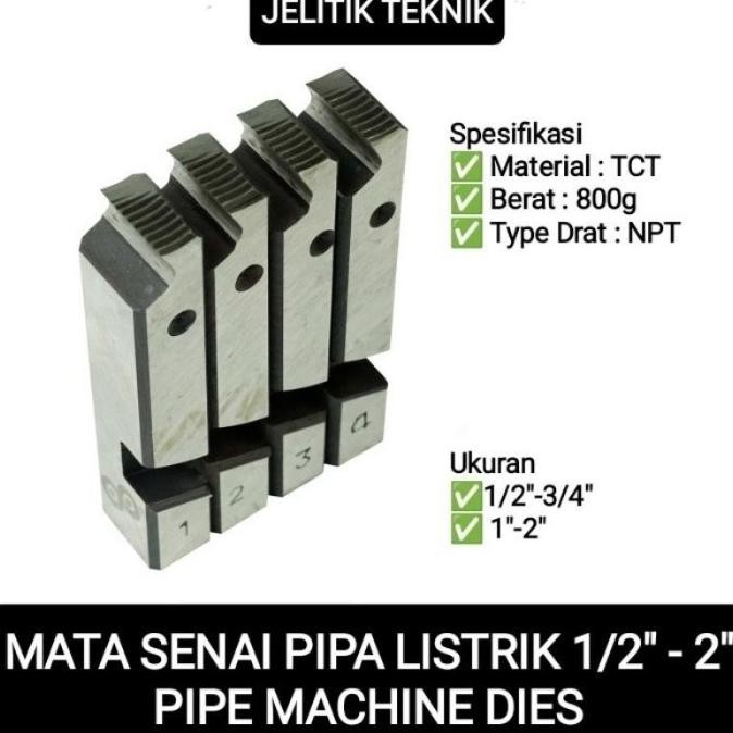 Jual Mata Senai Pipa Npt Tct 1/2 - 3/4" & 1 - 2 " | Pipe Machine Dies | Shopee Indonesia