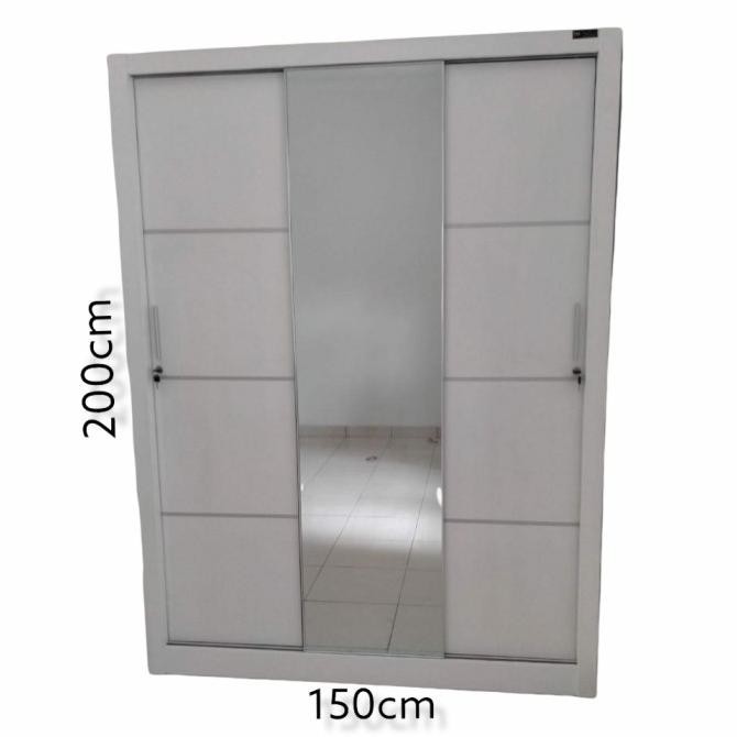 Jual lemari pakaian sliding 3 pintu duco/lemari geser/lemari baju/duco | Shopee Indonesia