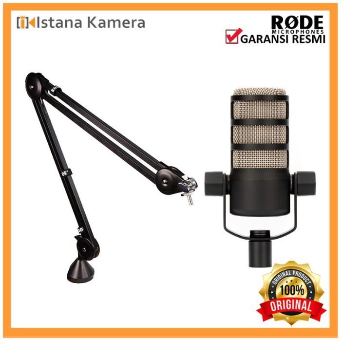 Jual Rode Podmic Dynamic Microphones + PSA1 Boom Arm + AI1 Audio ...