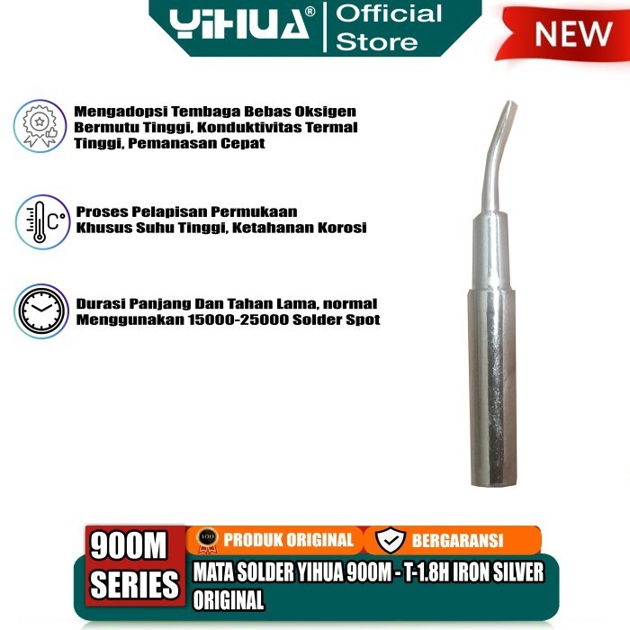 Jual Yihua 900M-T-1.8H Mata Solder Station 900M Series Mata Bengkok Tip Ori | Shopee Indonesia