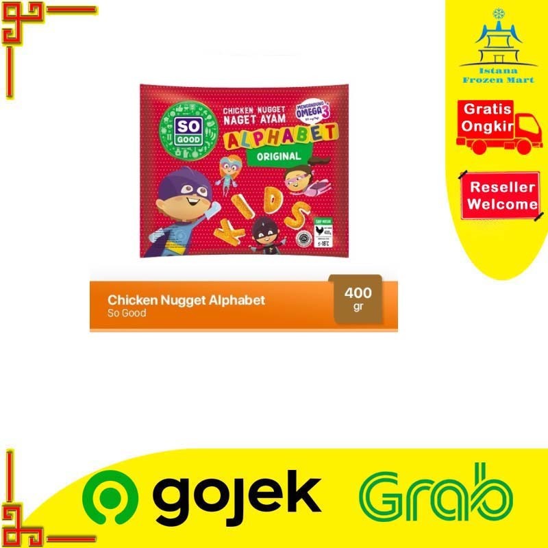 Jual Chicken Nugget Alphabet SO GOOD Ayam Naget ORI 400 GR | Shopee Indonesia