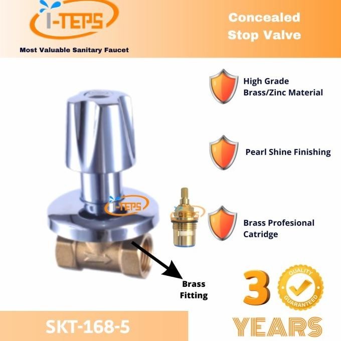 Jual NVRNSTORE I-TEPS SKT-168-5 Keran Stop Valve Tanam Shower Mandi Tembok Kran Air | Shopee ...