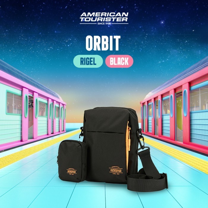 Jual American Tourister Orbit Crossbody Bag AS - Rigel Black | Shopee ...