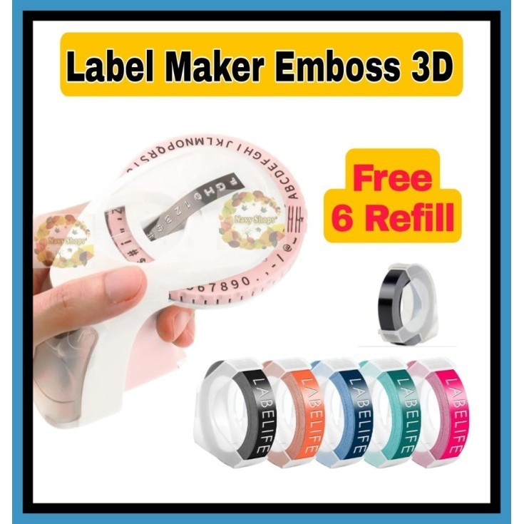 Jual Ht-Label Maker Emboss 3D Stiker Label Diy Print Manual E975 ...
