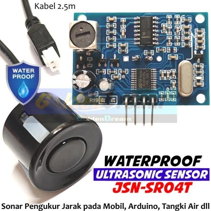 Jual JSN SR04T Ultrasonic Waterproof Sonar Sensor Pengukur Jarak Arduino v2 by MTOS | Shopee ...