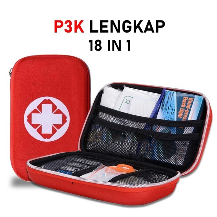 Jual 18 In 1 Perlengkapan Alat Medis P3K Isi Lengkap Dengan Tas Kotak ...