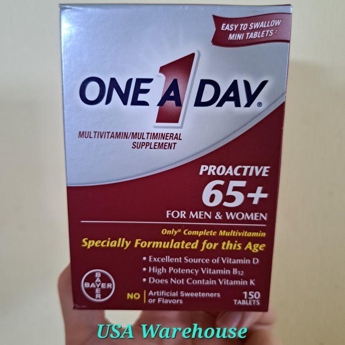Jual One A Day Proactive 65+ Complete Multivitamin Men Women 150 Tablets | Shopee Indonesia
