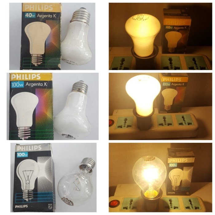 Jual #####] Lampu pijar dop bohlam 40watt-100 watt philips kuning-clear ...
