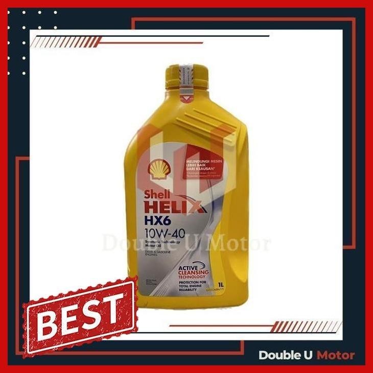 Jual [DBTP] SHELL HELIX HX6 10W 40 1LITER OLI MOBIL HX6 10W40 1 LITER ...