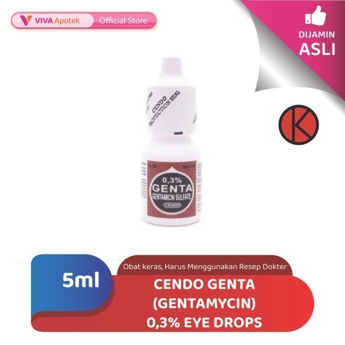 Jual Cendo Genta (Gentamycin) 0,3% Eye Drops / Infeksi Mata (5 ml ...