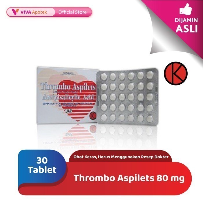 Jual Thrombo Aspilets 80 mg / Pengencer Darah (30 Tablet) | Shopee ...
