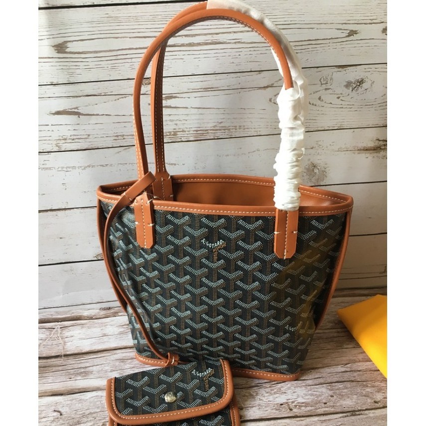 Jual Goyard Reversible Mini Bag Reversible With Genuine Leather Tote ...
