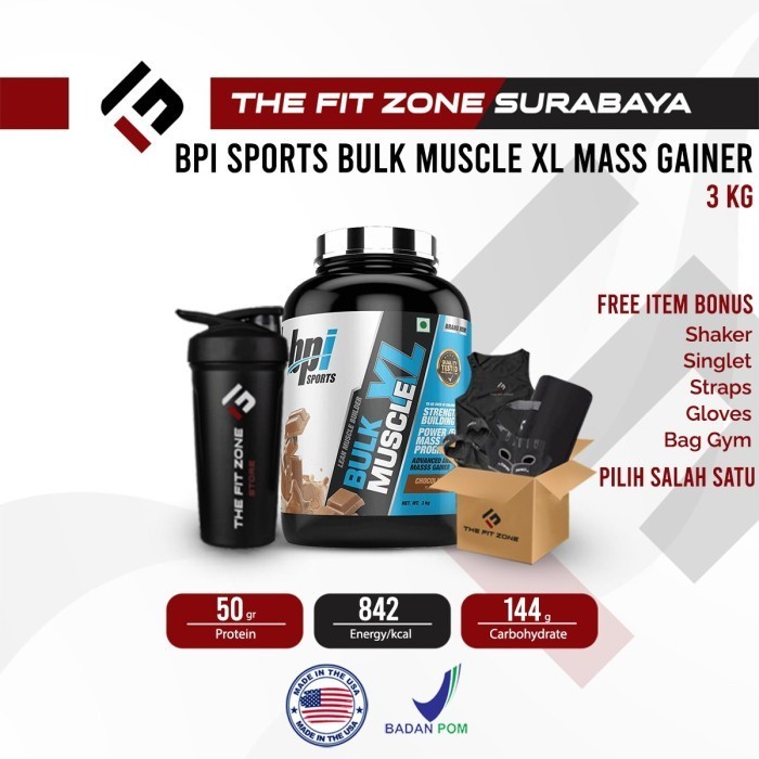 Jual BPI SPORTS Bulk 3 Kg Supplementasi Fitness Weight Mass Gainer ...