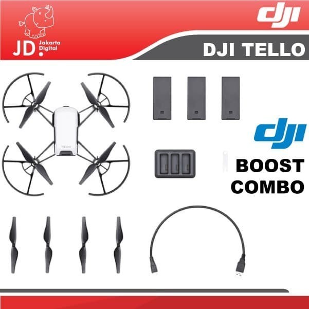 Jual DJI Tello Boost Combo Putih-GARANSI RESMI | Shopee Indonesia