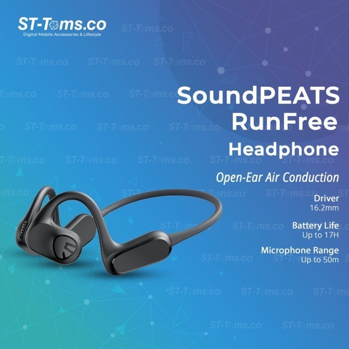 Jual Soundpeats Runfree Run Free Air Conduction Sport Bluetooth ...