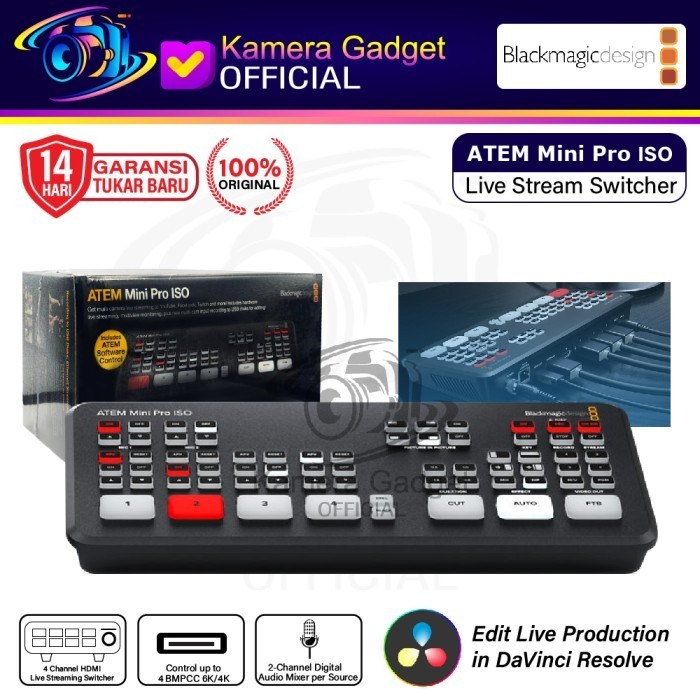 Jual Blackmagic Design Atem Mini Pro Iso Hdmi Live Stream Switcher ...