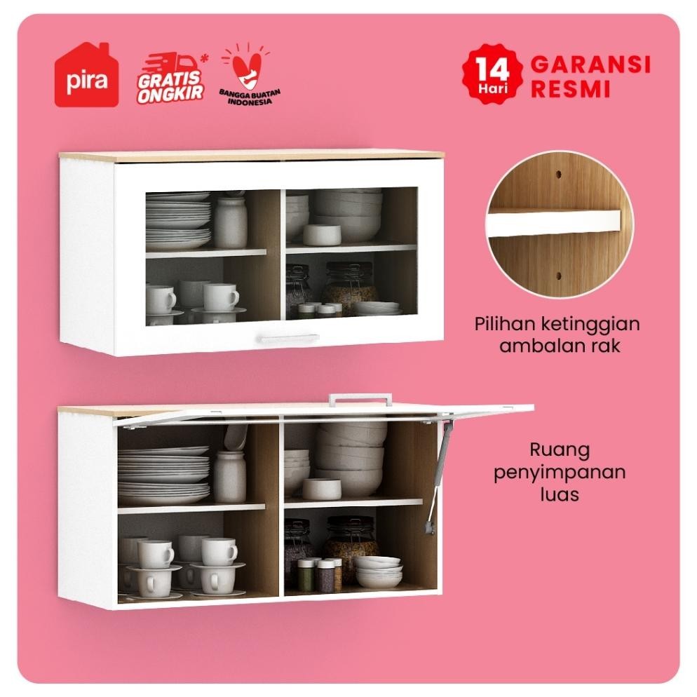 Jual METROPOLIS ARUNA KC WU80FG Rak Gantung Dapur Kitchen Set Atas 2 ...
