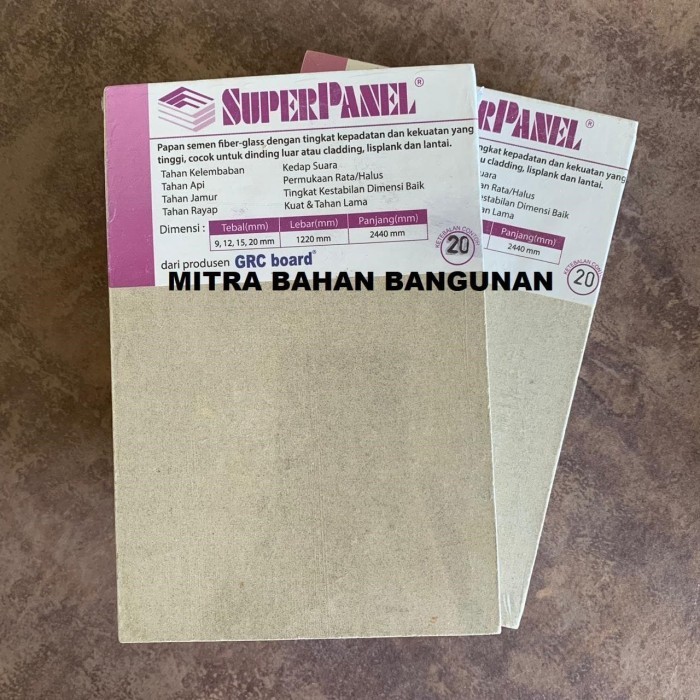 Jual Kebutuhan Rumah Grc Board 20Mm X 1220 X 2440 Mm - Superpanel 20Mm | Shopee Indonesia