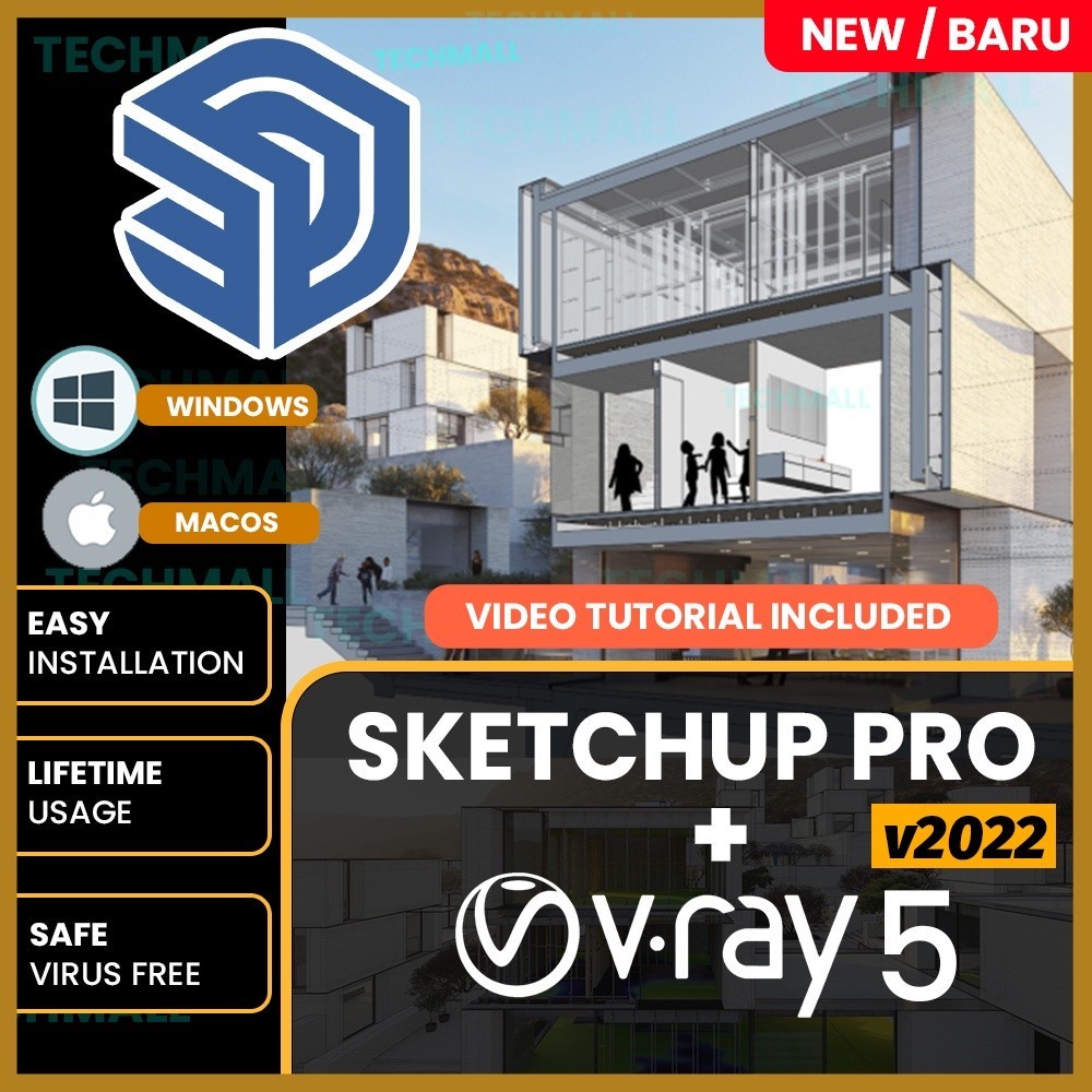 Jual PROMO NS SketchUp Pro 2022 FREE Vray | LayOut | Style Builder ...
