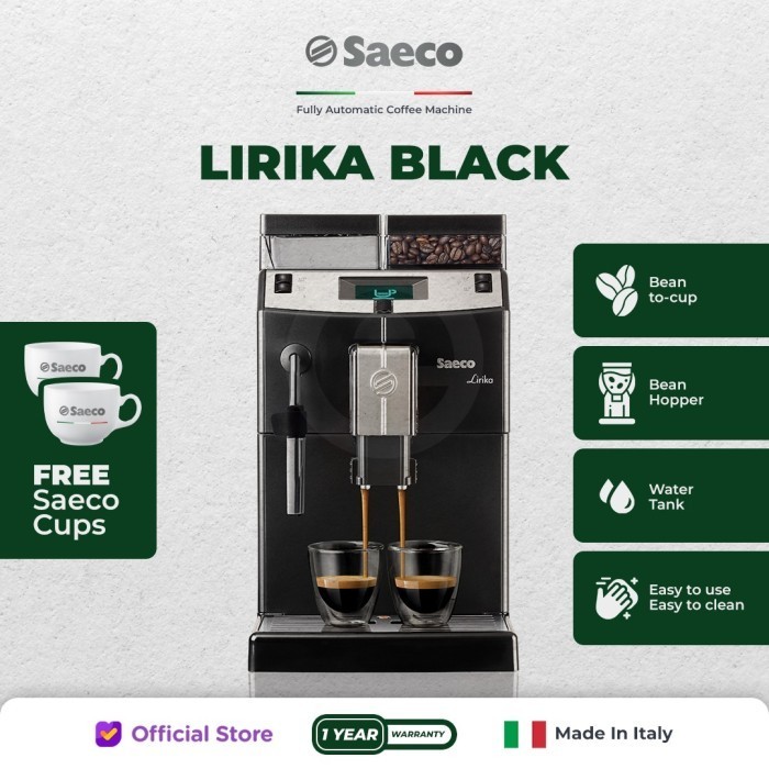 Jual Saeco Lirika Black Automatic Coffee Machine Mesin Kopi Otomatis | Shopee Indonesia
