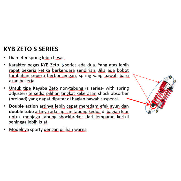 Jual Kayaba Zeto Yamaha Mio , Xeon, Vino, Vario, Beat (Kyos-Zt1060Pr ...