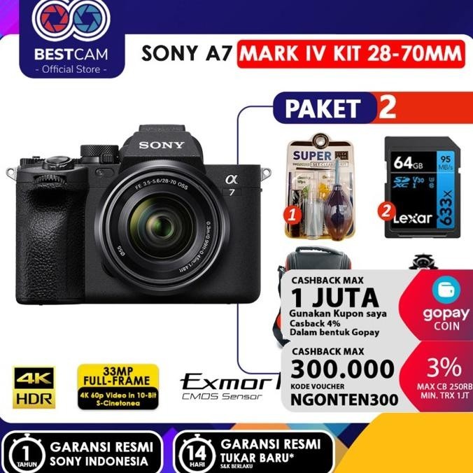 Jual Sony A7Iv Sony A74 Sony A7 Mark Iv Mirrorless Camera | Shopee Indonesia
