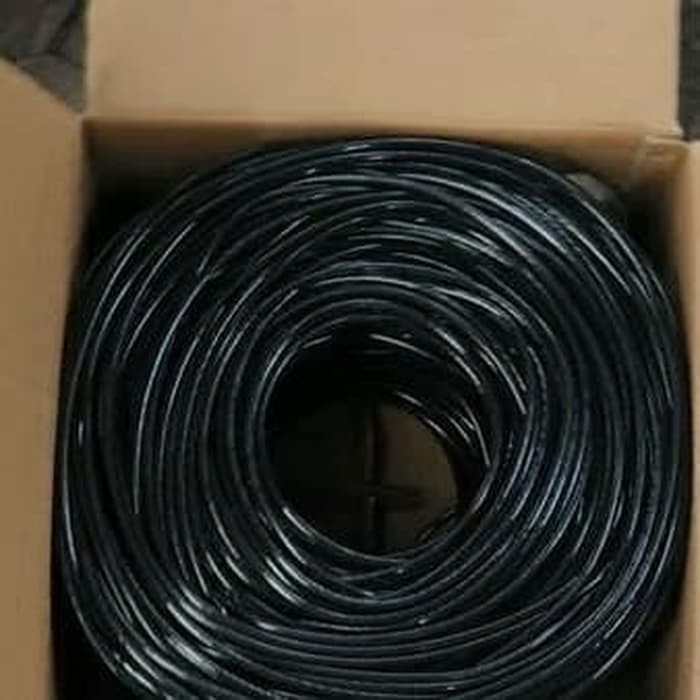 Jual Kabel Lan Ftp Outdoor Cat 6 / Cat6 (Black) Vascolink - 1Roll 305Meter | Shopee Indonesia