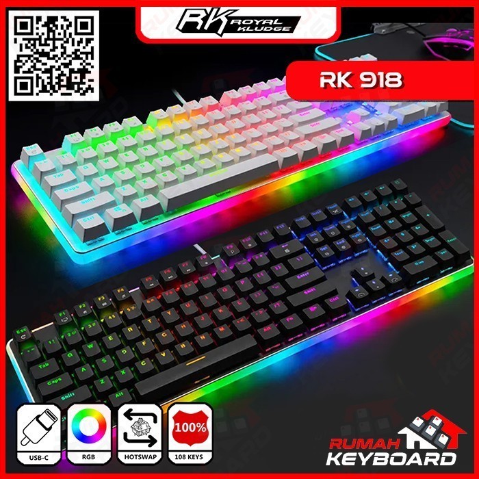 Jual Mechanical Keyboard - Royal Kludge - Rk918 - Wired - Rgb - Hot ...