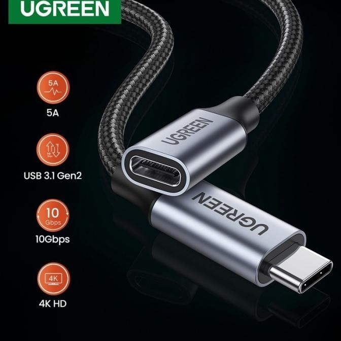 Jual Ugreen Kabel Extension Usb Type C Gen 2 Male To Female 10Gbps 50Cm ...